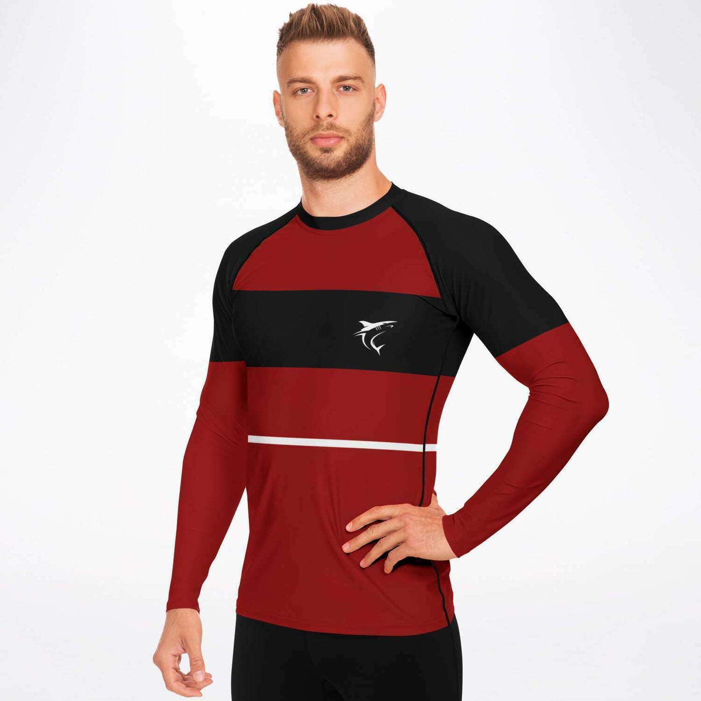 White Shark Men 's Rash guard | Long sleeve rash guard – DiverBubbles
