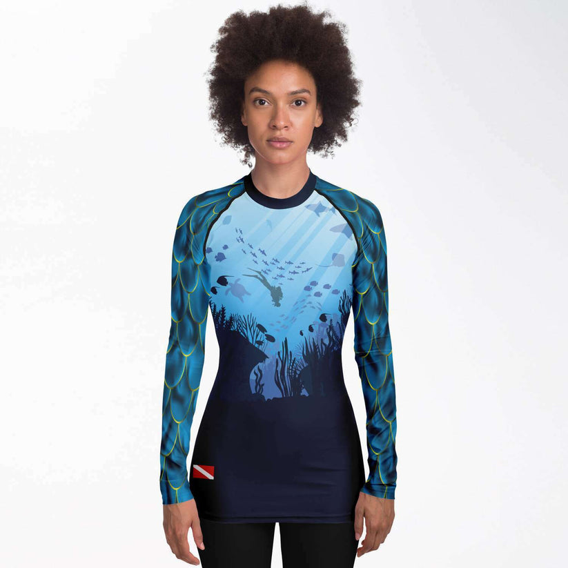 My Scuba Diving World|Women Snorkeling Rash guards – DiverBubbles