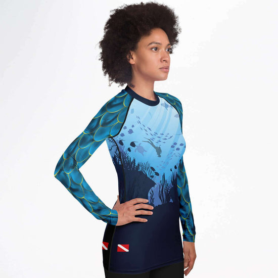 My Scuba Diving World|Women Snorkeling Rash guards – DiverBubbles